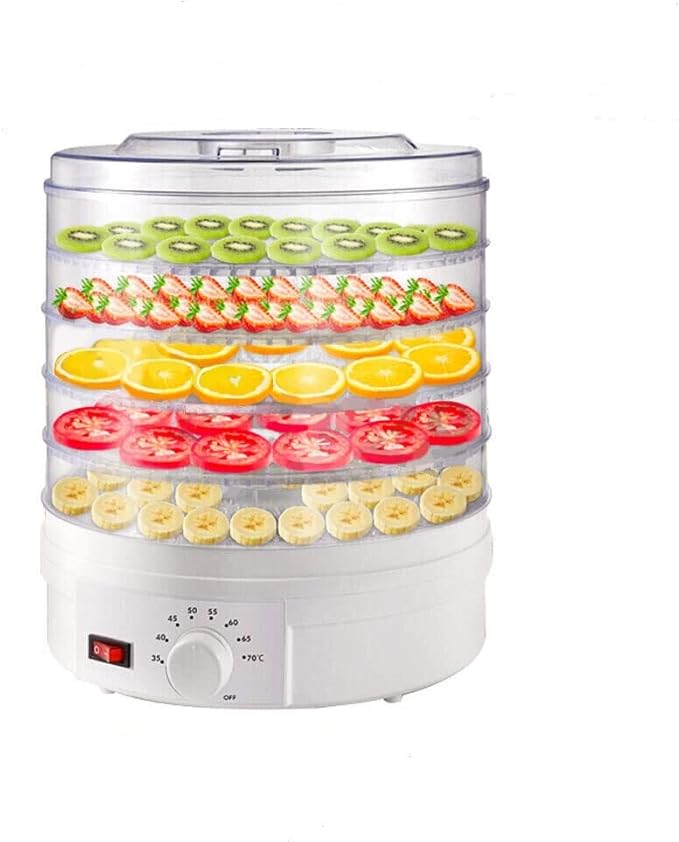 Food Dehydrator, 5 Trays Mini Electric Fruit Meat Vegetables Beef Dryer ...