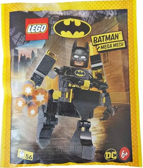 Amazon.com: LEGO DC Superheroes: Batman Minifigure with Mega Mech ...