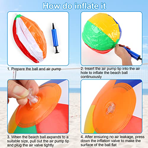 Snapklik.com : 6 Packs Beach Ball, PVC Beach Balls Bulk, Classic ...