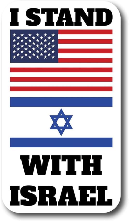 Amazon.com: 6 Pack I Stand with Israel Flag Sticker America Stands with ...