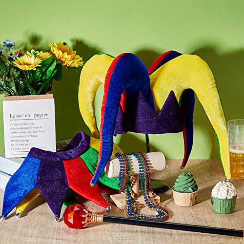 Ignite the Celebration with 8 Pcs Mardi Gras Jester Costume - Jester Planet