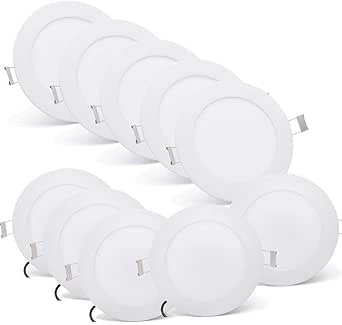 Amazon.co.jp: 10pcs Spotlight 6W Ultra Slim LED Panel Flush Mount ...