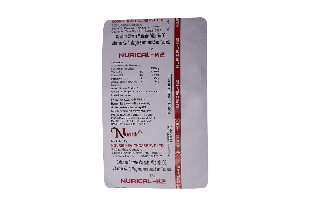 Nurical-K2 - Strip of 10 Tablets : Amazon.in: Health & Personal Care