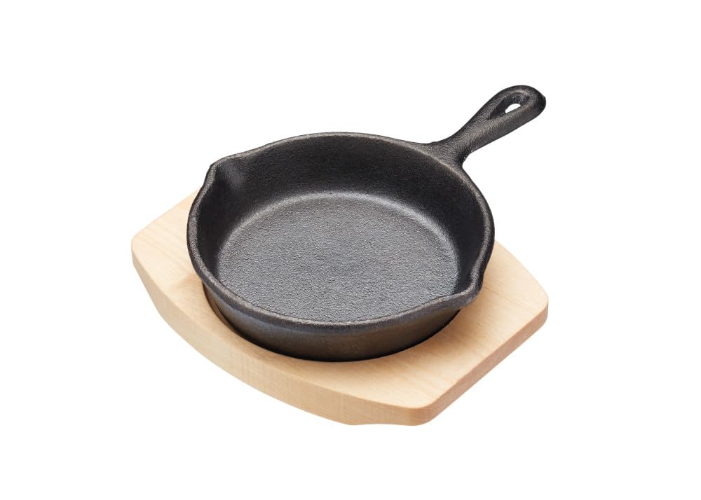 Artesa KITCHENCRAFT Cast Iron Mini Frying Pan, 11.5x16x2cm, Gift Boxed ...