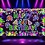 Amazon.com: Neon Birthday Party Decorations - Happy 40th Banner Glow in ...