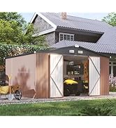 Amazon.com : oneinmil Outdoor Storage Shed, 7.2' x 3.8' Steel Utility ...