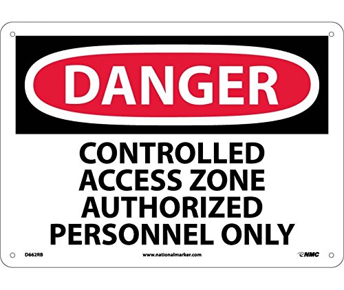 Danger Controlled Access Zone Restricted Access Sign: Amazon.com ...
