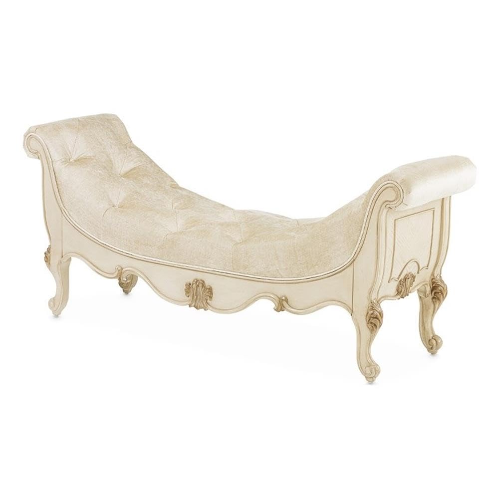 Amazon.com: Michael Amini Platine de Royale Velvet Accent Bench ...