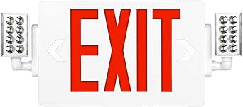EXITLUX 1 Pack Led Red Exit Sign-120-277V Double Face UL Listed-LED ...