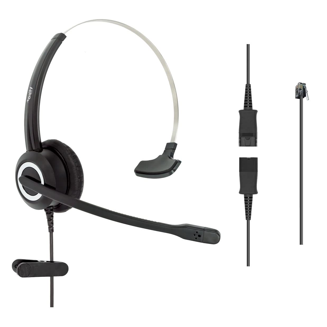 DailyHeadset RJ9 Corded Office Phone Noise Canceling Headset for MITEL ...