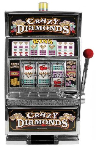 Amazon.com: 6" Round ~ Crazy Diamonds Slot Machine Birthday ~ Edible ...
