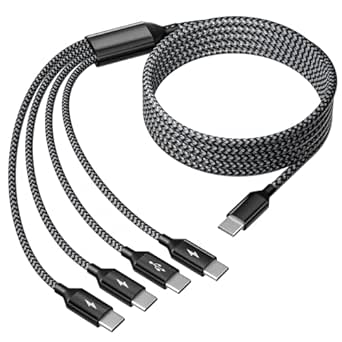 Amazon.com: USB C Splitter Multi Charging Cable, Dual Type C Charger ...