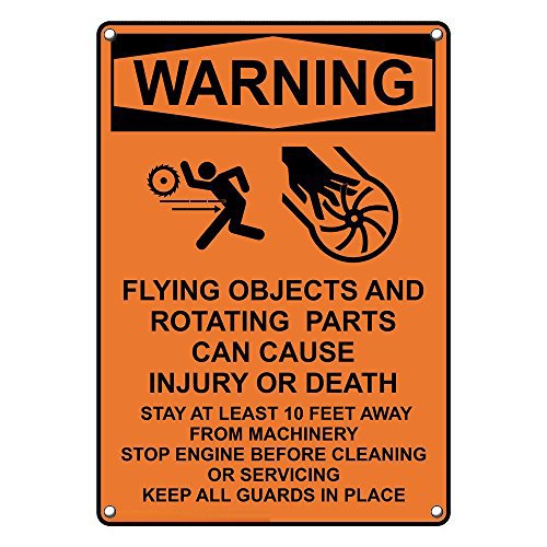 Amazon.com: Weatherproof Plastic Vertical OSHA Warning Flying Objects ...