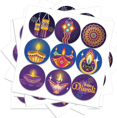 Amazon.com: weRevel Happy Diwali Party Stickers, 40 Count, 2 Inches ...