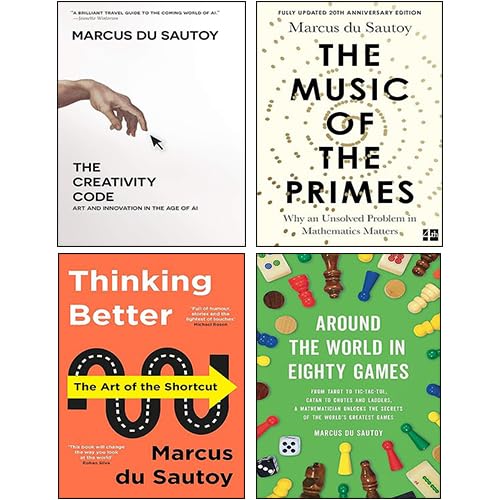 Marcus du Sautoy 4 Books Collection Set (The Music of the Primes, The Creativity Code, Thinking ...