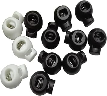 Amazon.co.jp: スプリングコードロック、 Toggles，Cord Locks 50pcs/lot Black/white ...