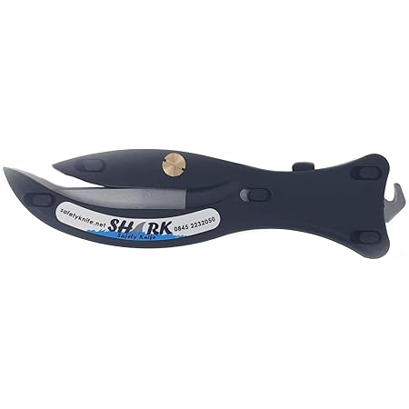 Shark Enclosed Blade Safety Box Cutter with Retractable Hook - (Black ...