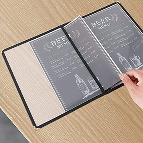Snapklik.com : Set Of 10 Black 8-1/2 X 11 Double Fold Restaurant Menu ...