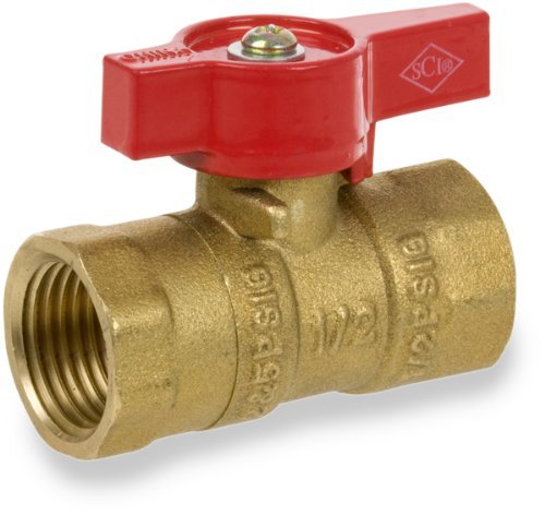 Smith-Cooper International 200 Series Brass Gass Ball Valve, Two Piece ...