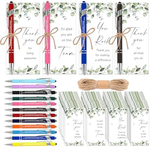 Qilery 24 Sets Employee Appreciation Gifts Bulk Include Ballpoint Pens ...