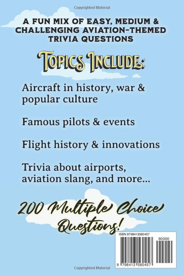 Snapklik.com : Airplane Trivia Book: Multiple Choice Trivia Book About ...
