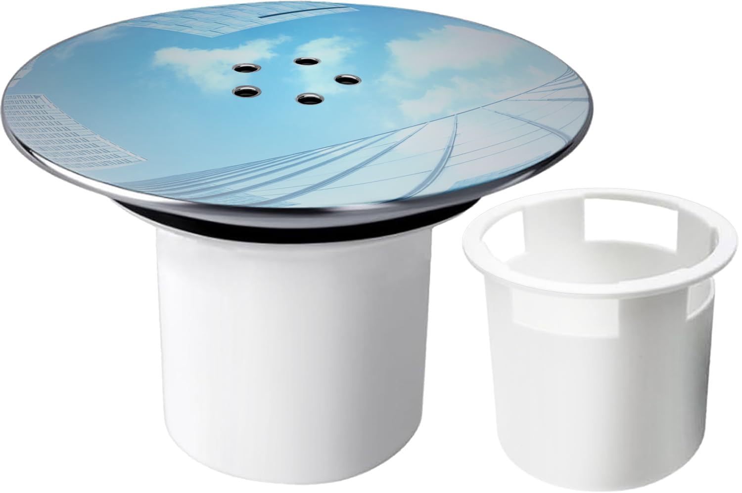 Shower Drain Cover,Chrome Shower Trap Cover Replacement,90mm / 115mm ...