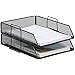 EasyPAG 2 Tier A4 Mesh in Trays Stackable Office Desk Tidy File Holder ...