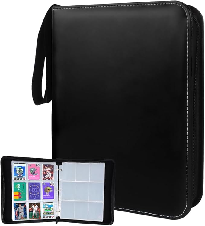 Collector Card Binder 9 Pocket, FOME Portable Binders for Cards with ...