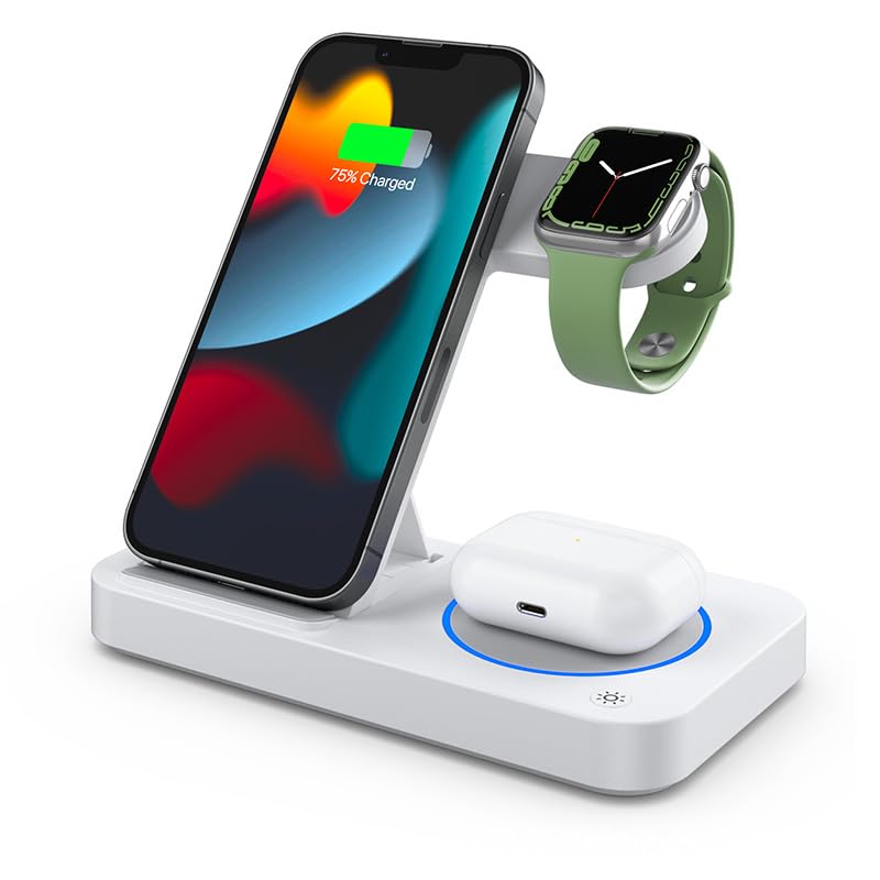 Amazon.com: SSNMEI Wireless Charger Mobile Phone Watch Three-in-one ...