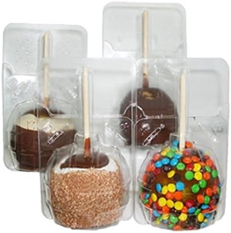 Decony 20 pc. Clear Large Candied Apple Containers Boxes - Plus 20 ...