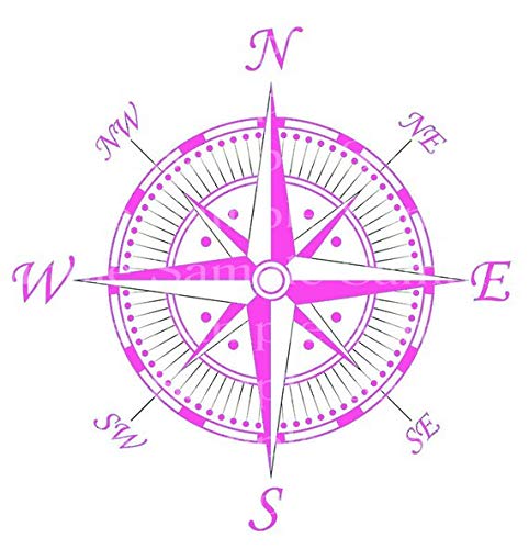 Amazon.com: 8" Round - Pink Pirate Map Compass Birthday Background ...