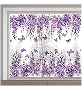 GORGECRAFT 116x38cm Tropical Plant Leaves Window Decals Large Green ...