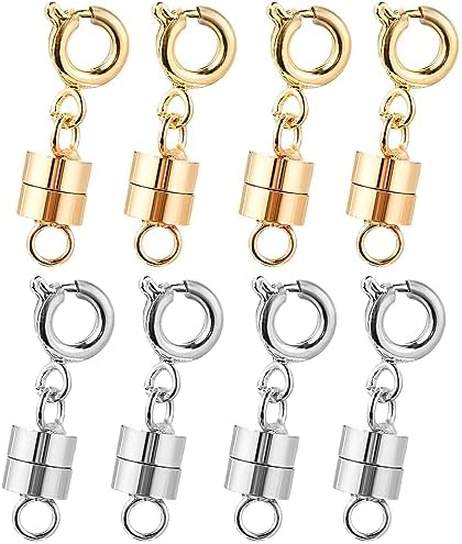 Amaxiu Magnetic Necklace Clasps and Closures, 8 Pieces Jewelry Clasps ...
