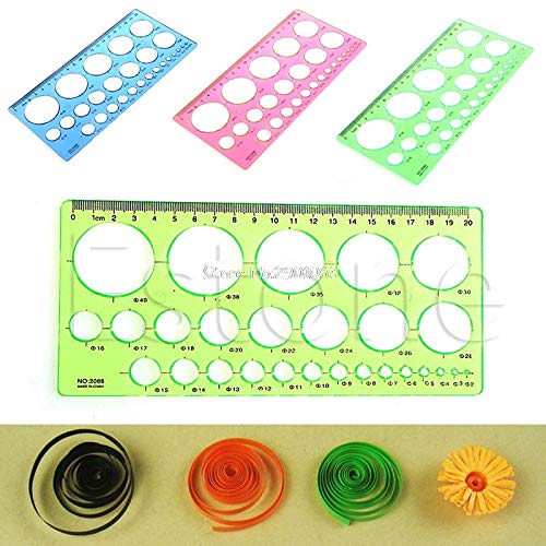 Tool Kit Quilling Ruler Template Kit Circle Size Origami Paper ...
