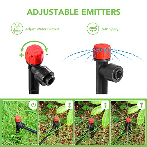 Snapklik.com : MIXC 60PCS Quick-Connect Drip Irrigation Emitters For 1/ ...