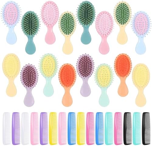 Amazon.com : GGSTDDUP 32-Piece Mini Hair Brush & Comb Set - 16 Mini ...