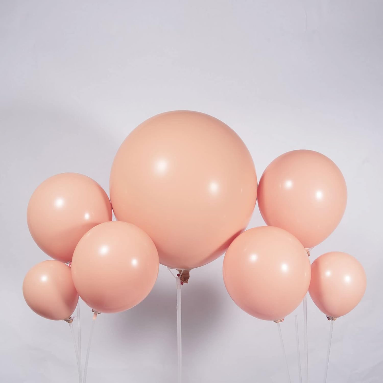 Amazon.com: Kozee Blush Peach Double-Stuffed Nude Balloons different ...