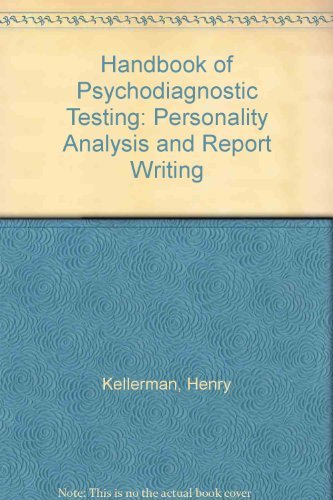 Handbook of psychodiagnostic testing: Personality analysis and report ...