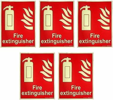 Clickforsign Glow In the Dark Fire Extinguisher Fire Equipment Self ...