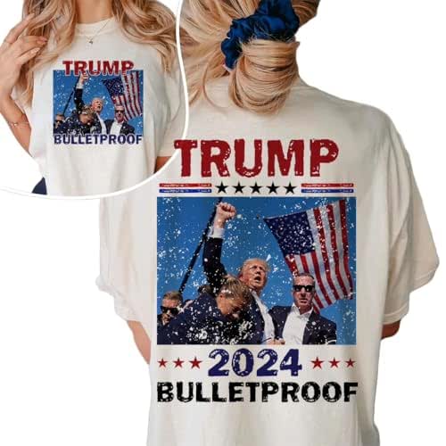 Amazon.com: Trump Bulletproof 2024 Shirt, Trump Assassination Shirt ...