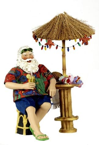 Amazon.com: Kurt Adler Fabriche 12.8-Inch Tiki Bar Santa : Home & Kitchen