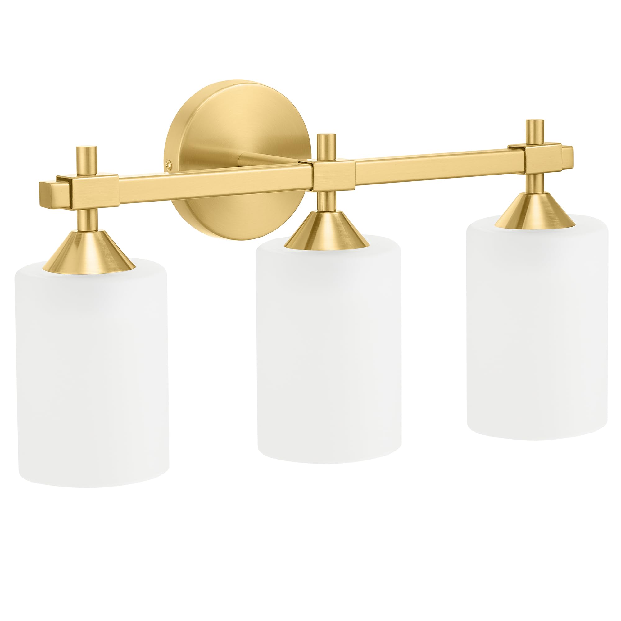 Mondarktry Brushed Gold Bathroom Light Fixtures,3-Light Vanity Lights ...