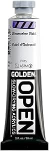 Amazon.com: OPEN Slow-Drying Acrylics by GOLDEN, Ultramarine Violet, 2 ...