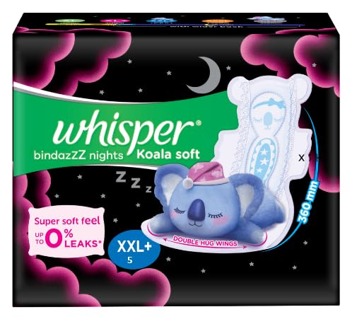 Buy Whisper Bindazzz Nights Koala Soft XXL+ 5 units (pack of 1) XXL+ ...