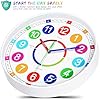 Amazon.com: lanktoo Kids Wall Clock - Non-Ticking, Battery-Operated ...