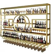Amazon.com: PIKYsailed 39 Inch Metal Wall Mounted Wine Rack, 3 Tier Bar ...