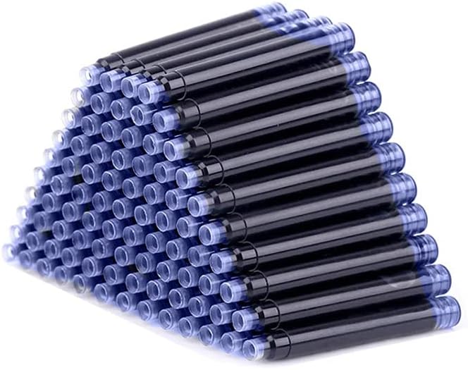 25 x Standard Sized Universal Blue Fountain Pen Ink Cartridge Refills ...