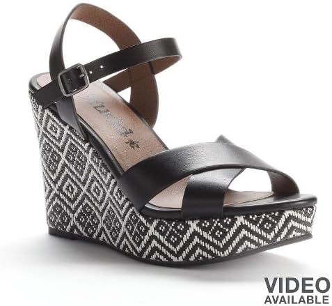 Amazon.com | Mudd Black Platform Wedge Sandals - Women | Platforms & Wedges