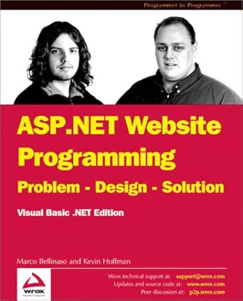 ASP.NET Website Programming: Problem - Design - Solution - Visual Basic ...