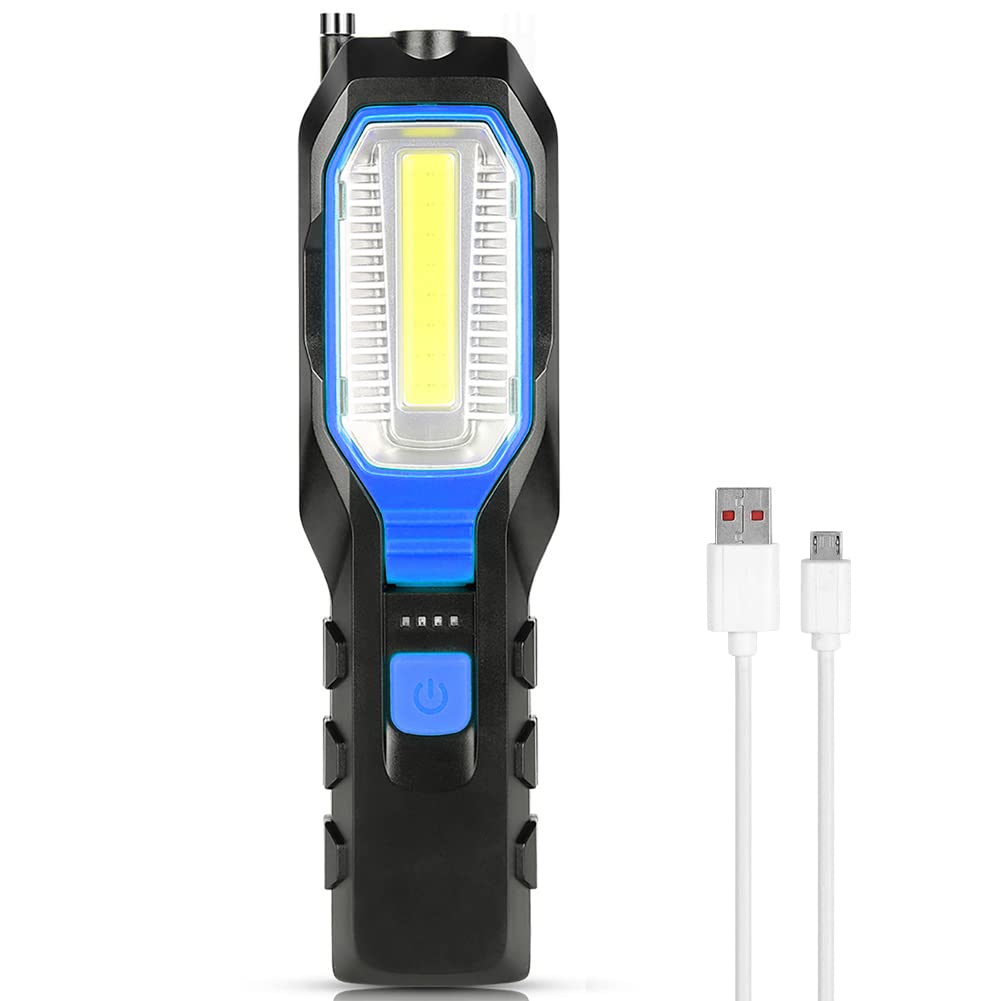 Inspection Lamp USB Torch COB LED Rechargeable Work Lights 2800mAh ...